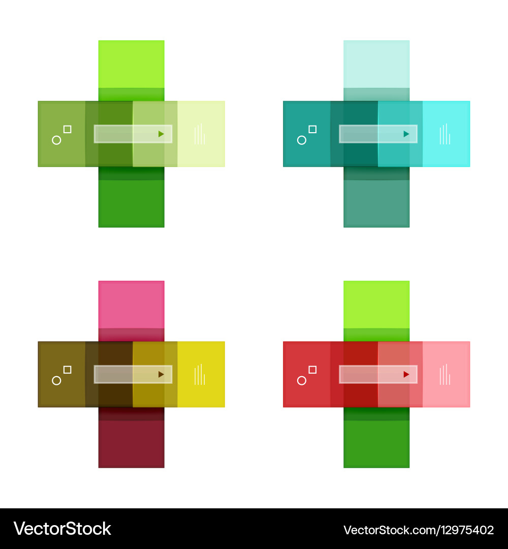Colorful stripes infographic templates set Vector Image