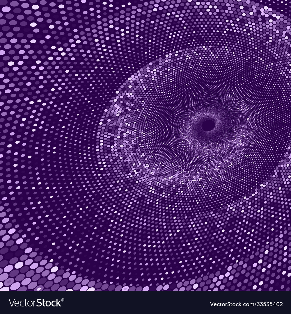 Dotted halftone spiral pattern or texture Vector Image