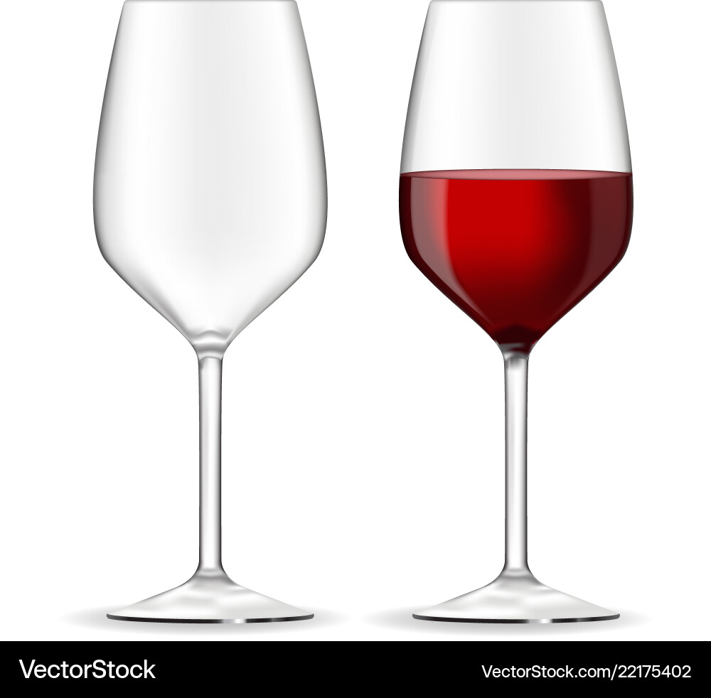 Glass of red wine Royalty Free Vector Image - VectorStock