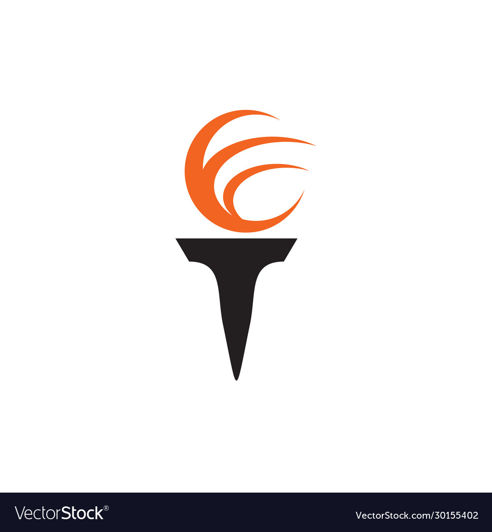 Torch logo design template Royalty Free Vector Image