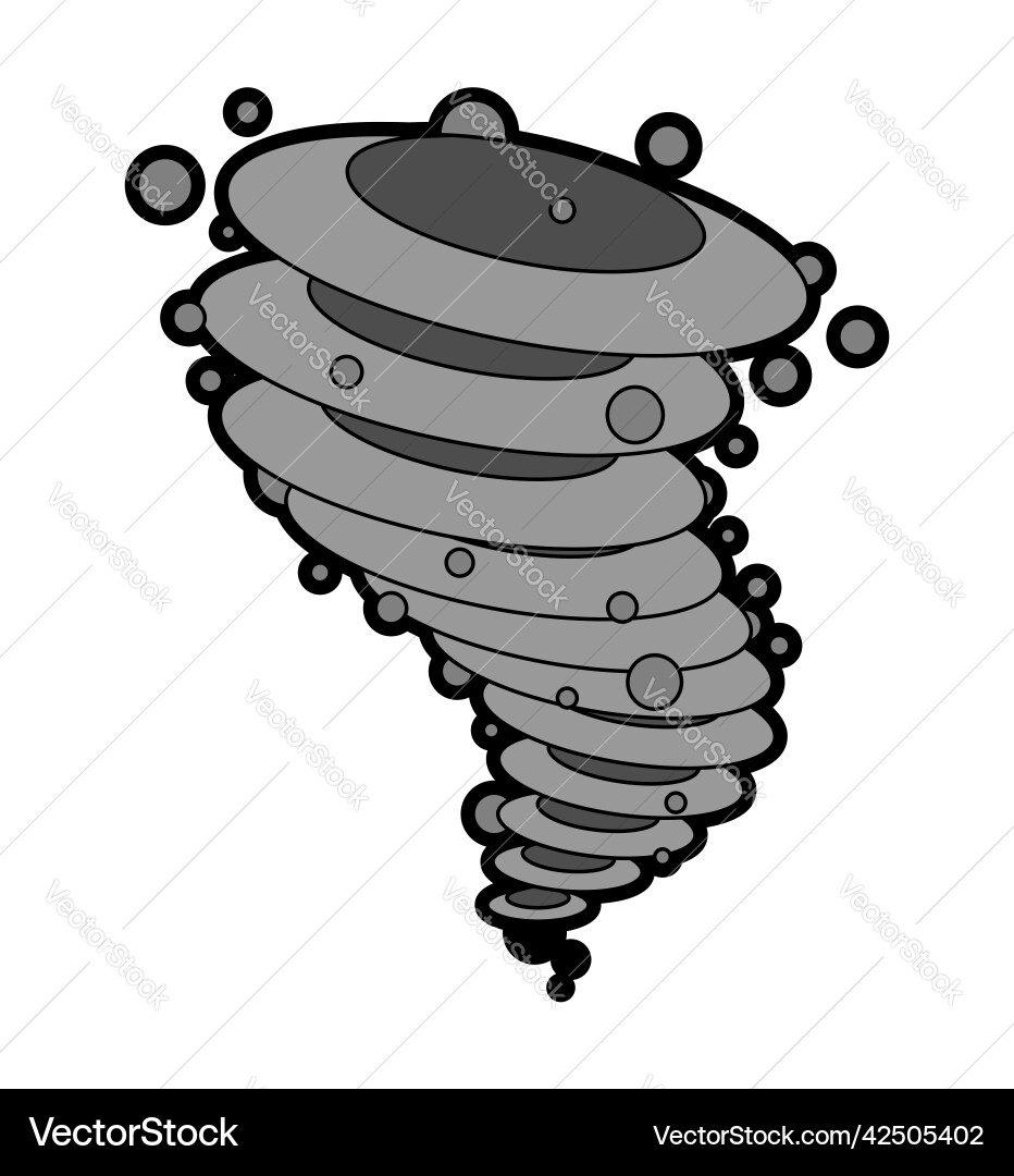 Tornado isolated vortex whirlwind of wind Vector Image