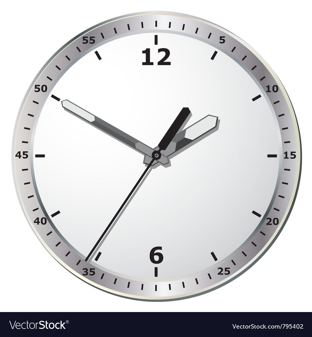 Wall clock Royalty Free Vector Image - VectorStock