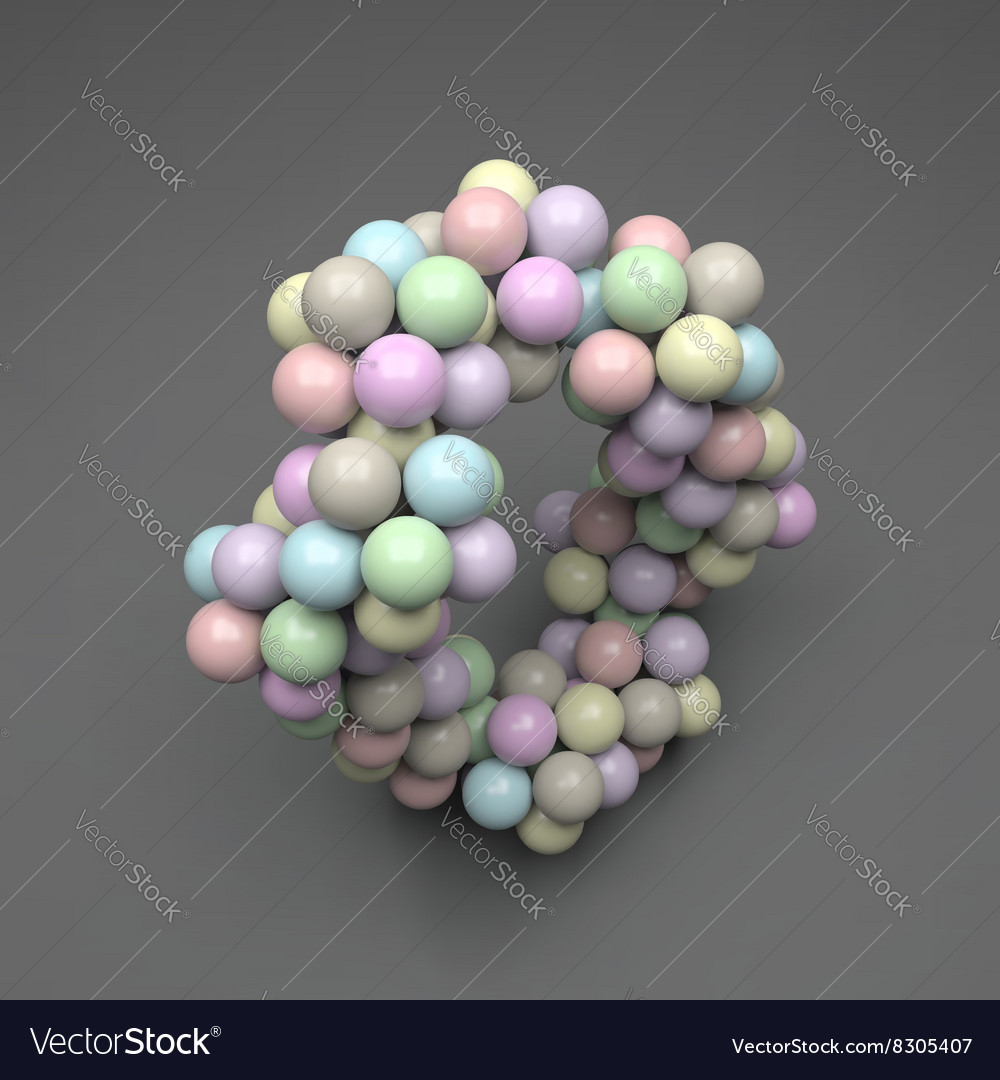 3d molecule structure technology style Royalty Free Vector