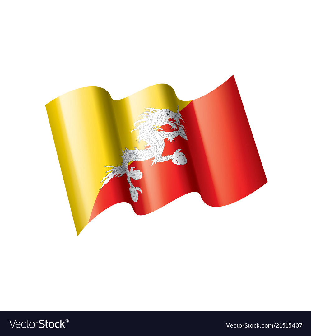 Bhutan flag Royalty Free Vector Image - VectorStock