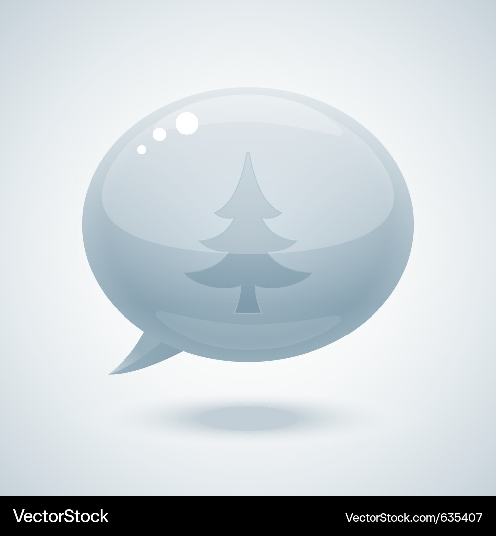 Christmas tree speech bubbles Royalty Free Vector Image