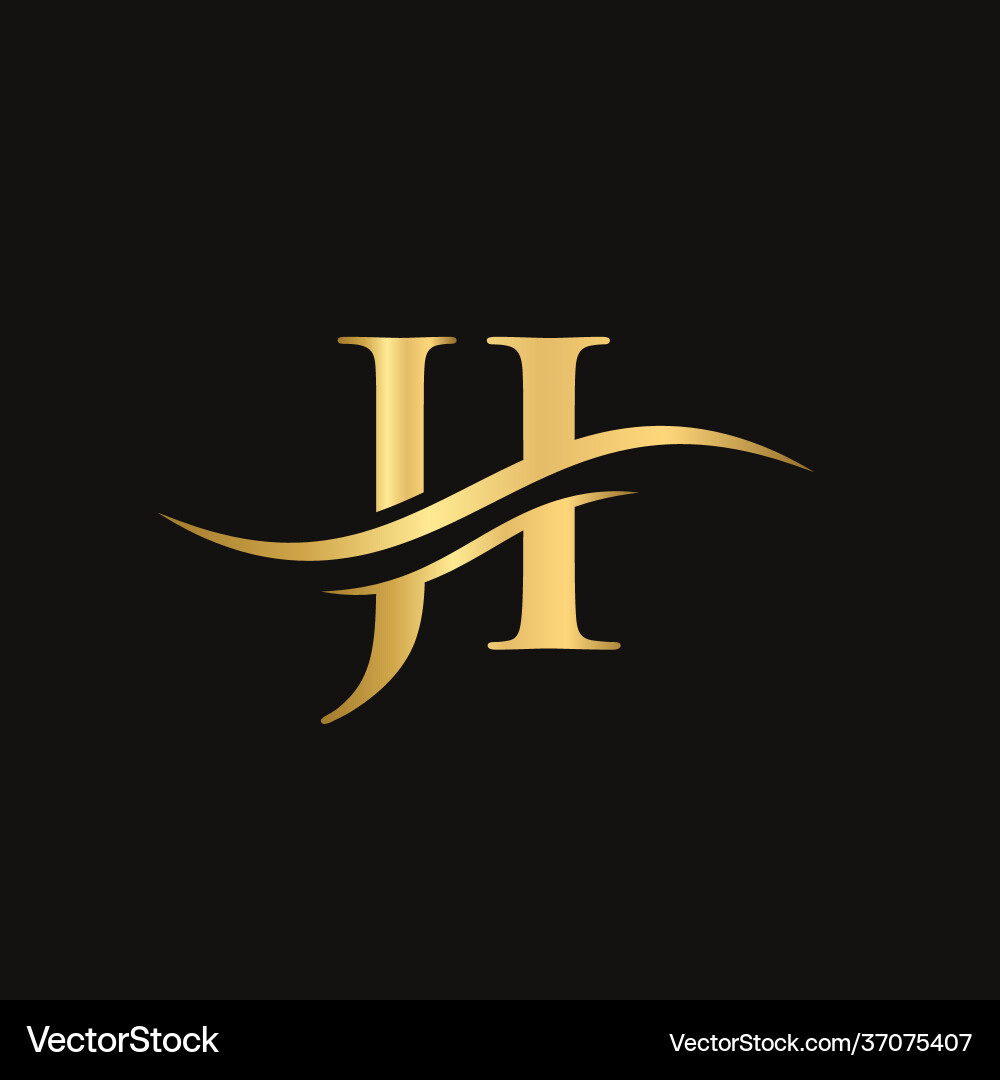 Creative ji letter with luxury concept modern ji Vector Image