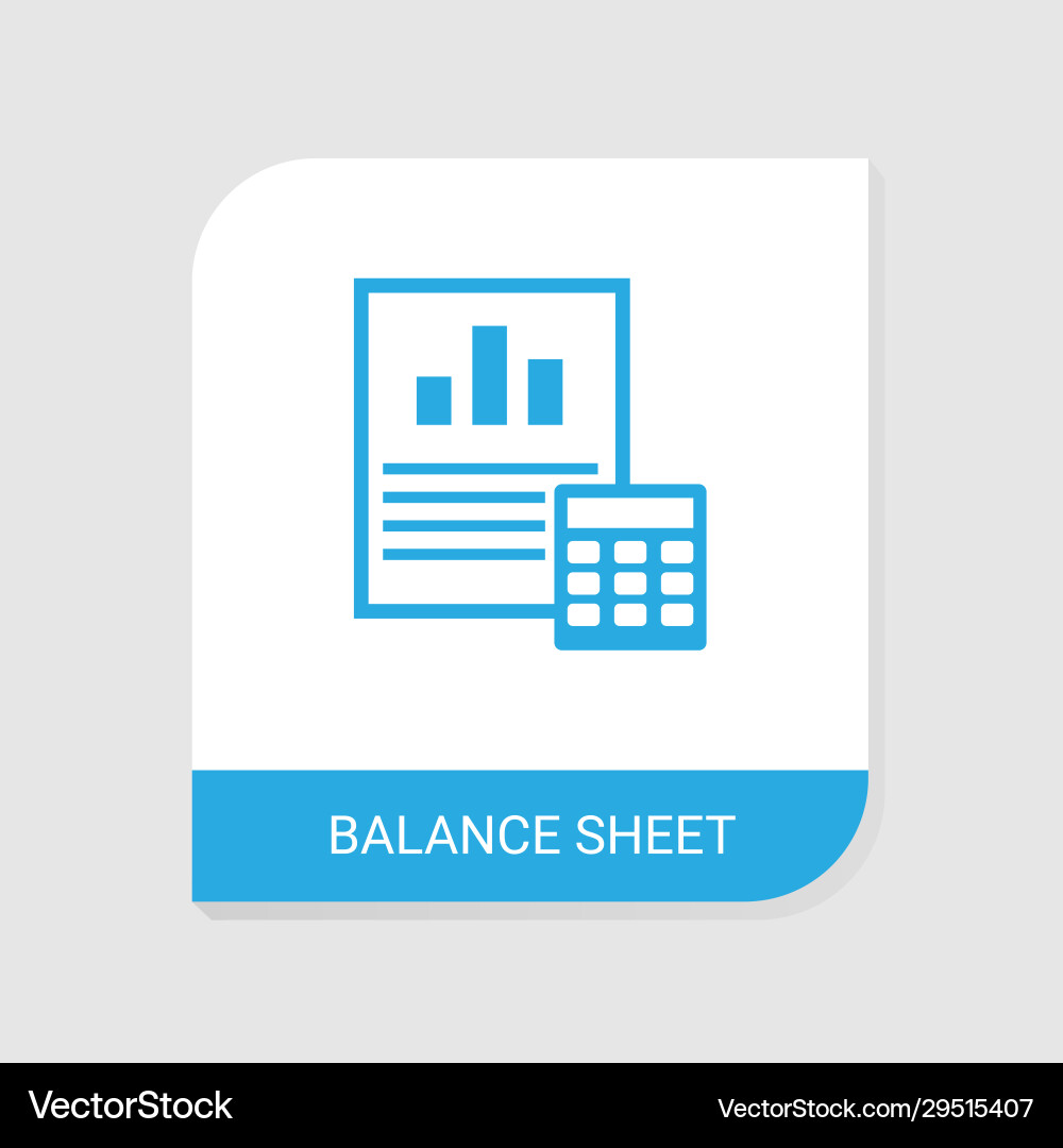 Editable filled balance sheet icon from accounting