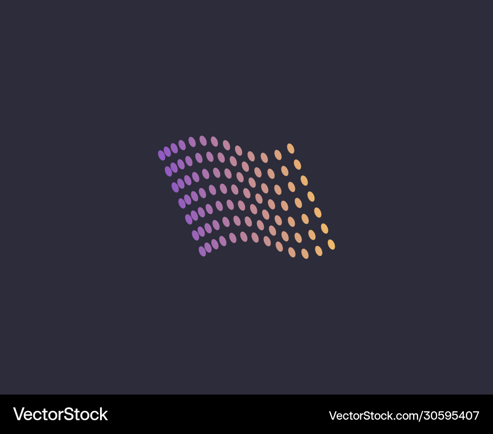 Flag colorful dots logo design abstract modern Vector Image