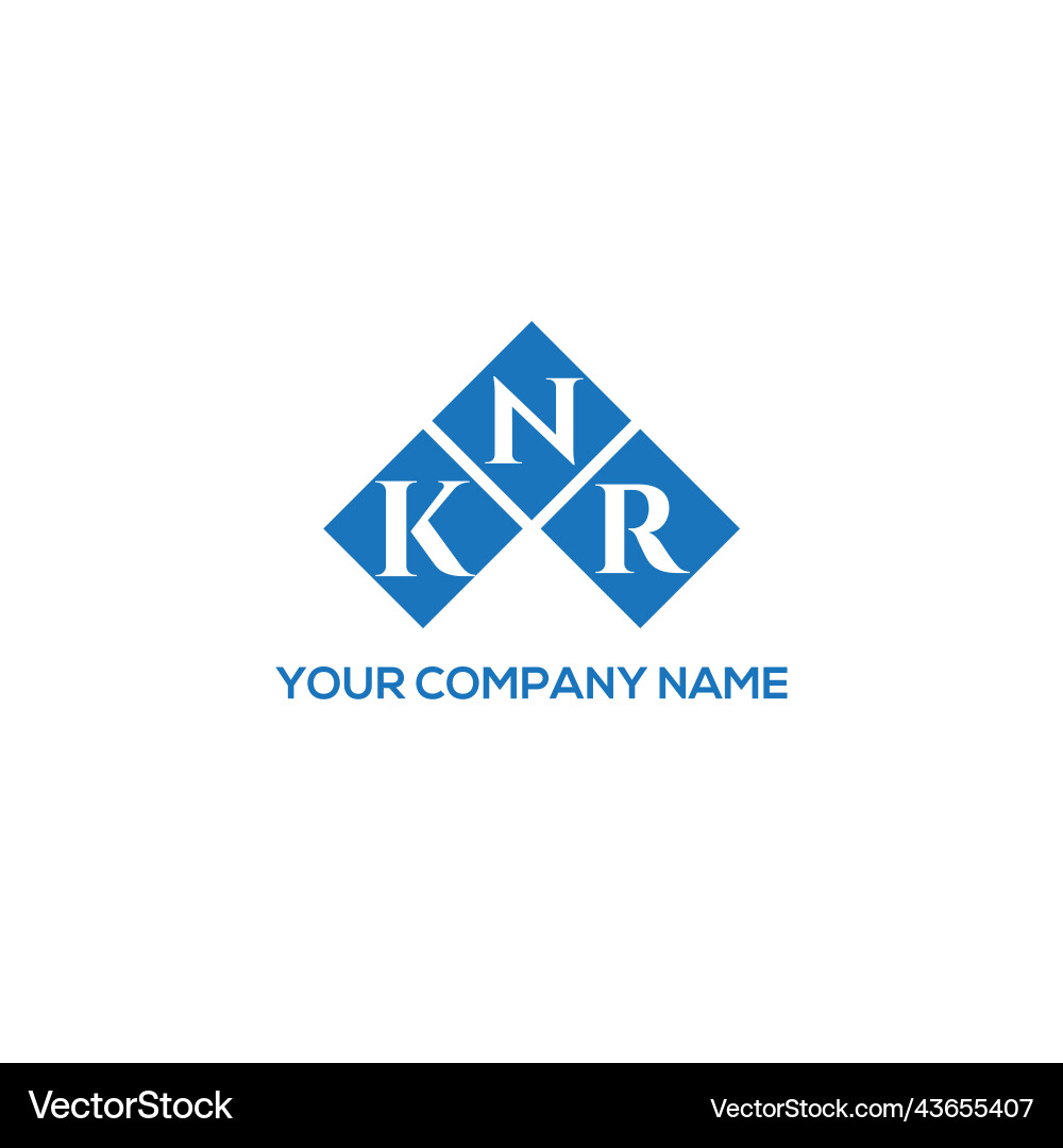 Knr letter logo design on white background Vector Image