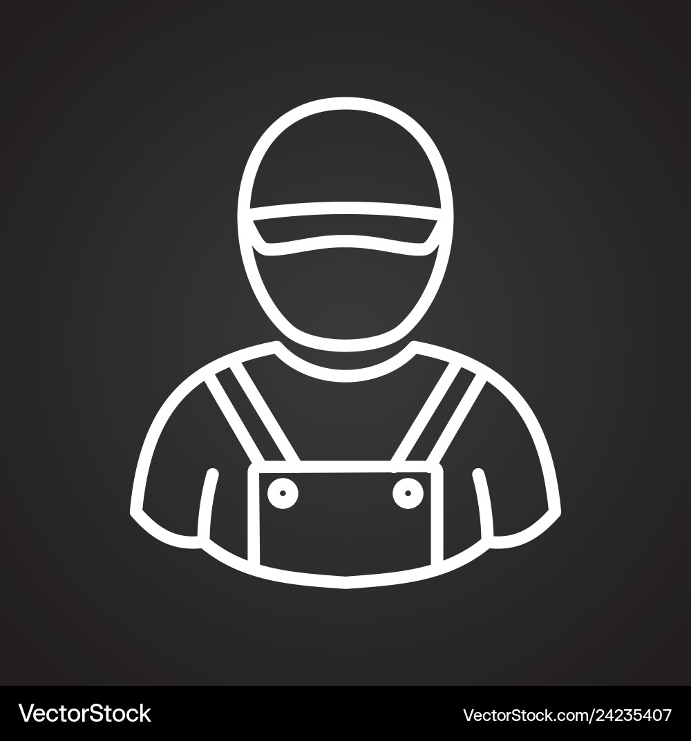 Person icon on background for graphic and web Vector Image