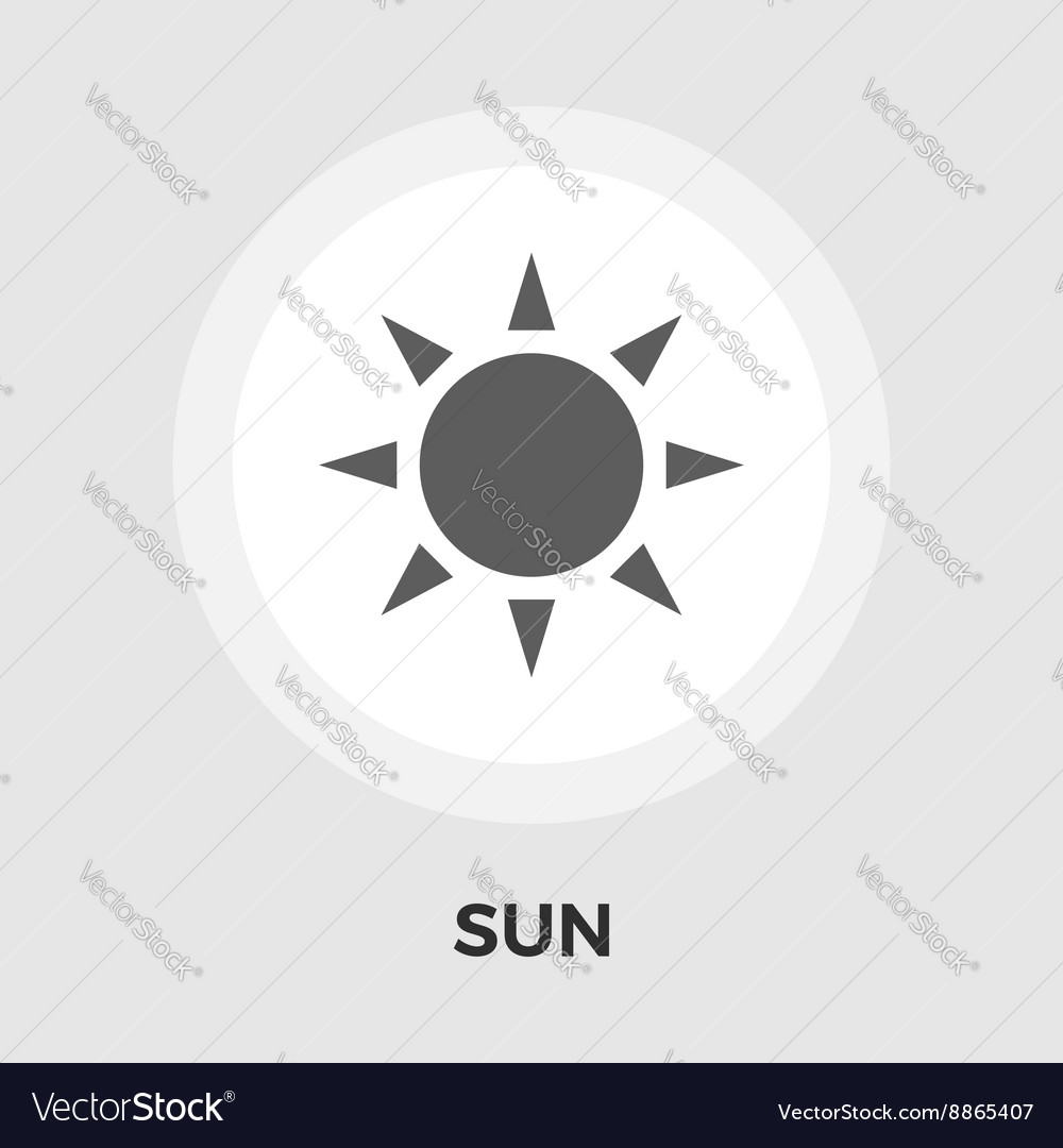 Sun flat icon Royalty Free Vector Image - VectorStock