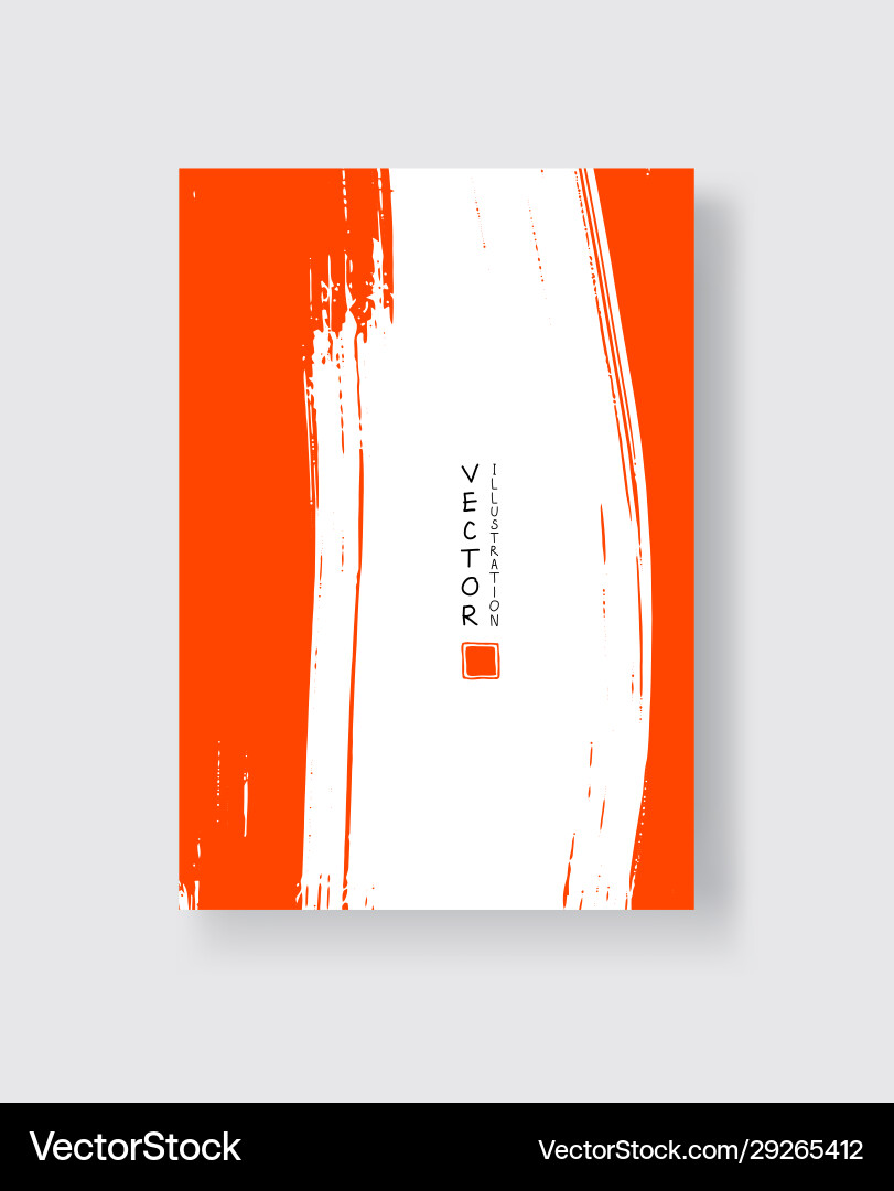 Abstract ink brush banners with grunge effect Vector Image