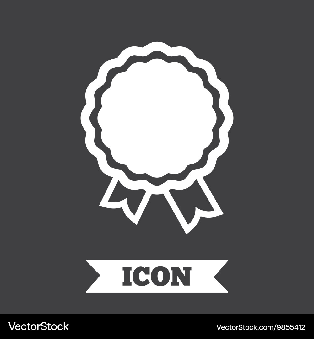 Award icon best guarantee symbol Royalty Free Vector Image