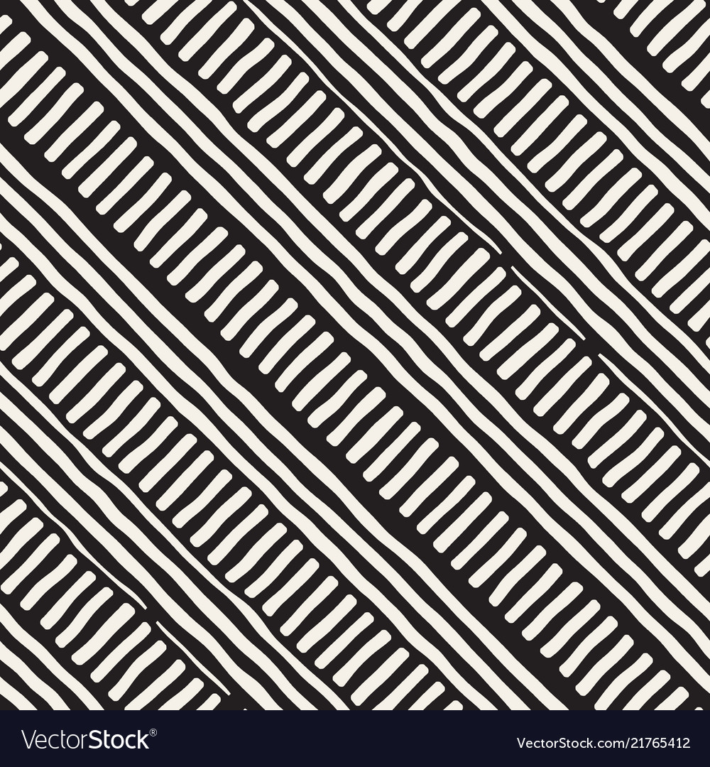Hand drawn seamless repeating pattern with lines Vector Image