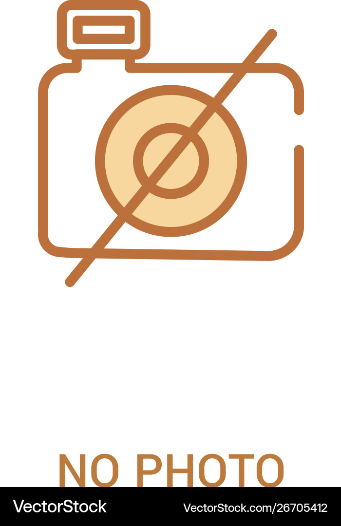 No photo concept 2 colored icon simple line Vector Image