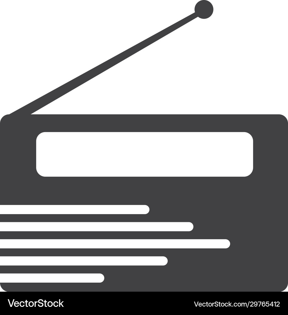 Radio broadcasting logo Royalty Free Vector Image