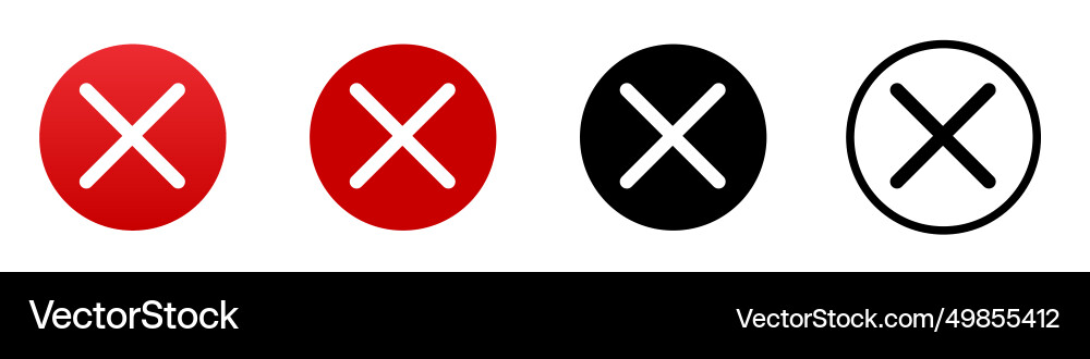 Red cross ban forbid icon Royalty Free Vector Image