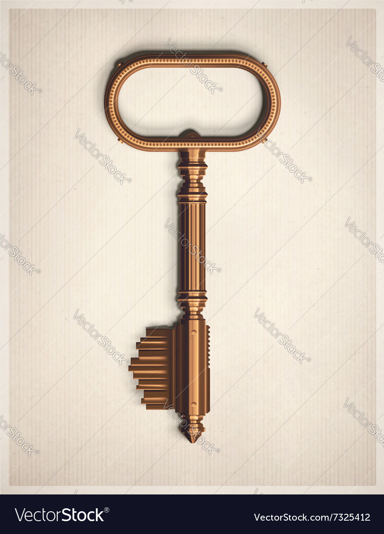 Retro key Royalty Free Vector Image - VectorStock