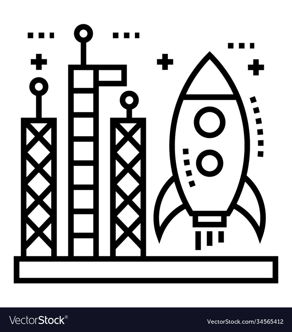 Rocket launch Royalty Free Vector Image - VectorStock