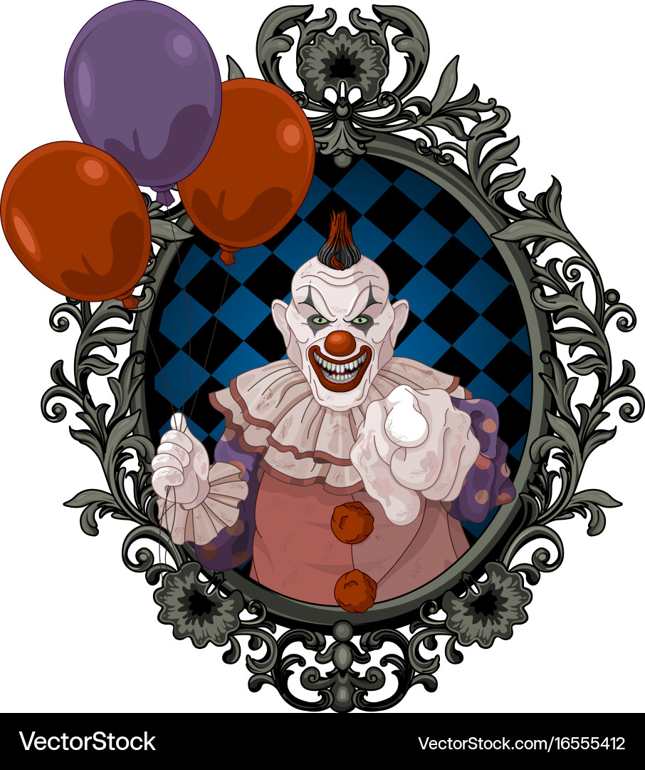 Scary clown Royalty Free Vector Image - VectorStock