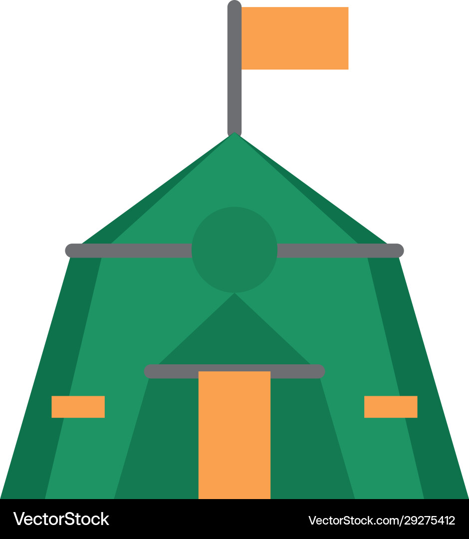 Tent military force isolated icon Royalty Free Vector Image