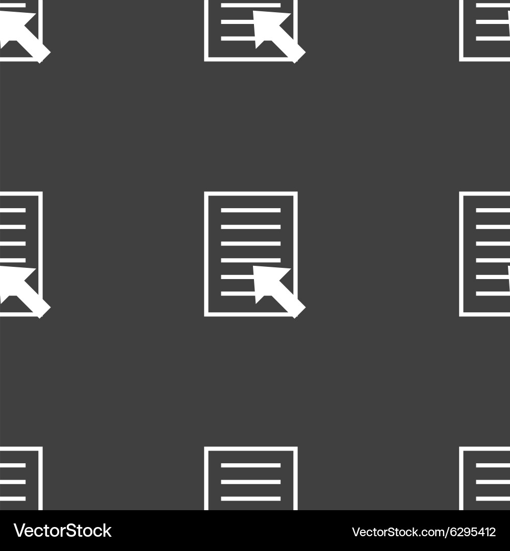 Text file sign icon file document symbol seamless Vector Image