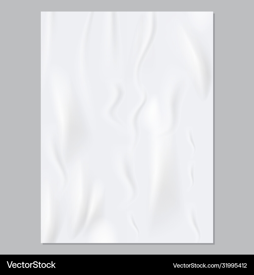 Wrinkled paper realistic template for modern Vector Image