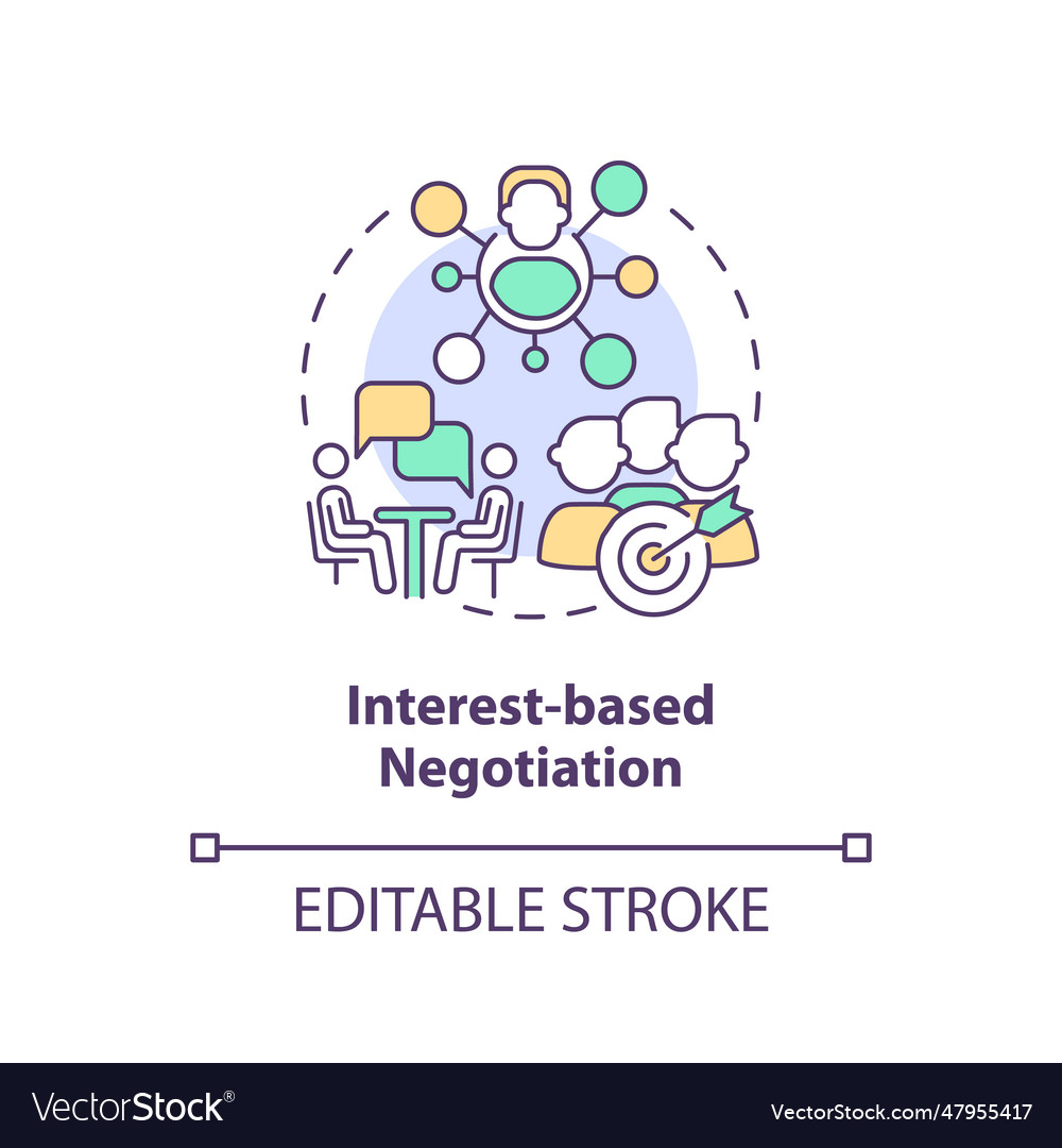 2d customizable interest based negotiation icon Vector Image 2d customizable interest based negotiation icon Vector Image