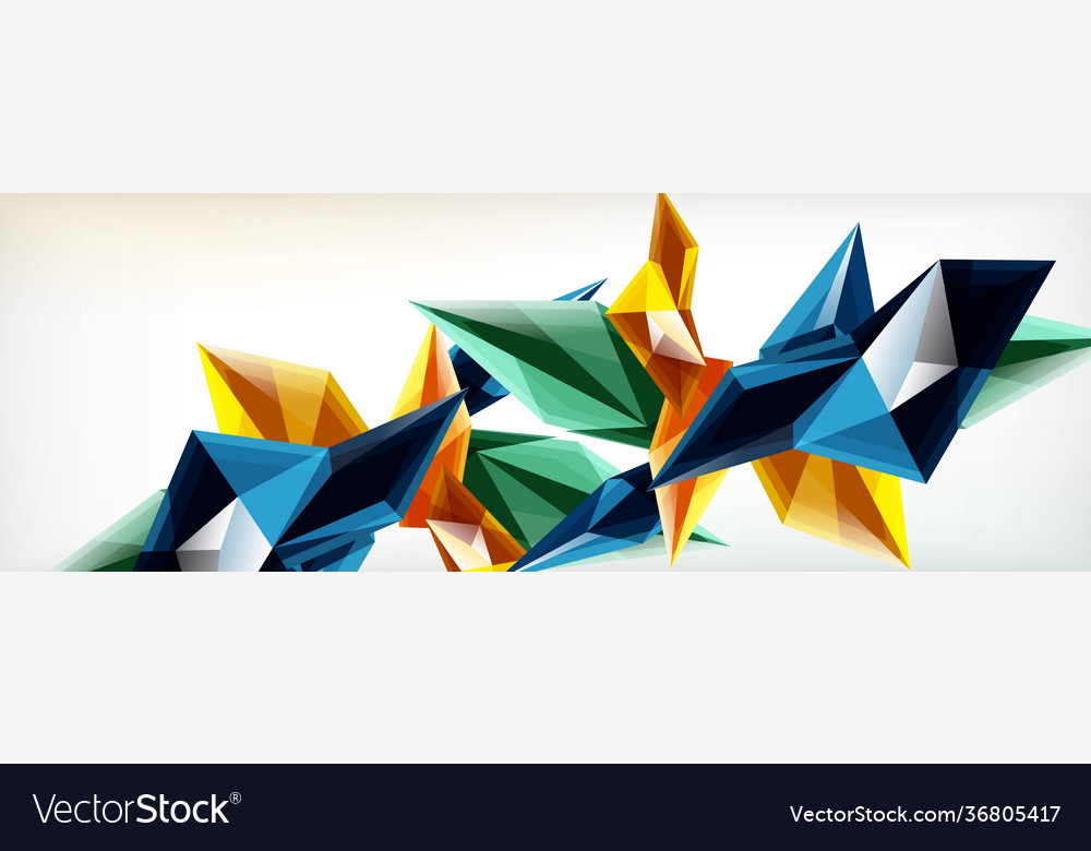 3d triangles and pyramids abstract Royalty Free Vector Image