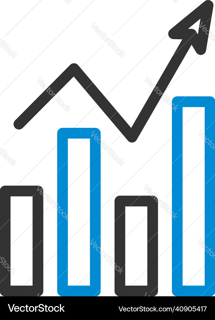 Analytics chart icon Royalty Free Vector Image