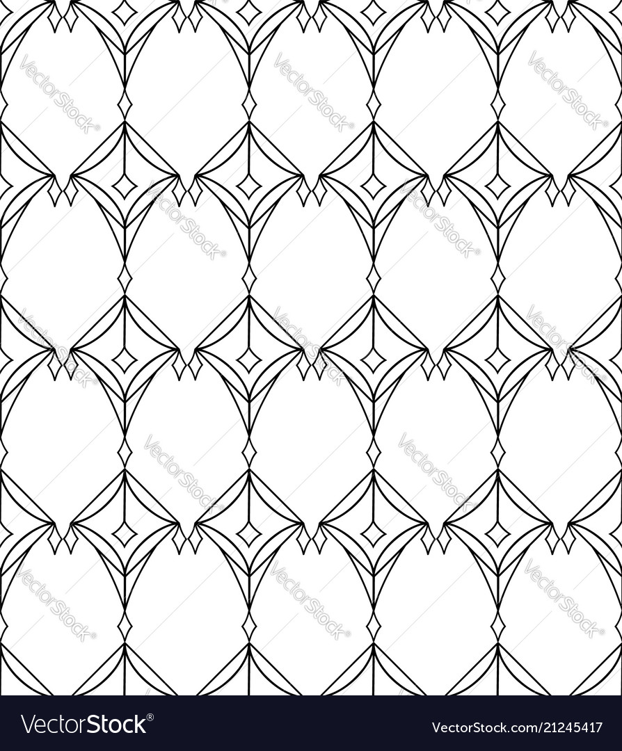 Seamless pattern black and white repeating Vector Image