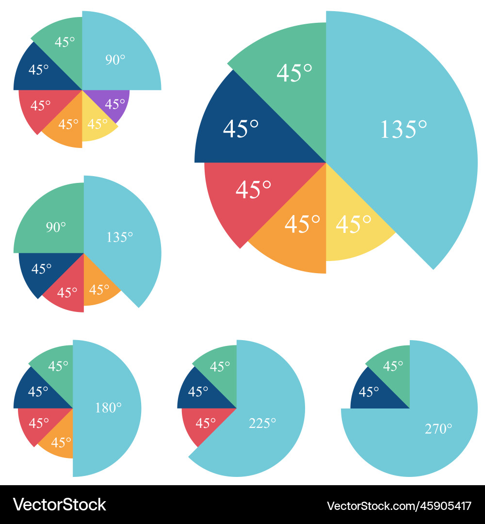 Simple colorful infographic diagram collection Vector Image