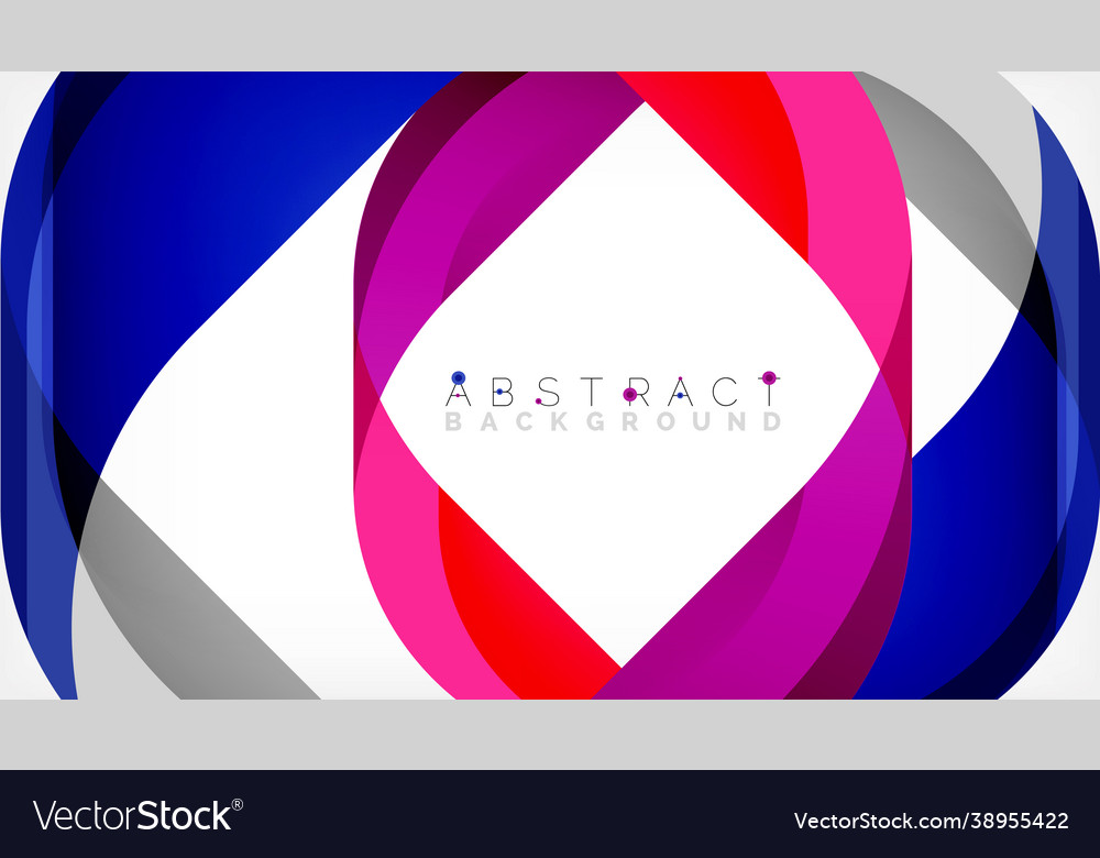 Abstract square shape with overlapping waves Vector Image