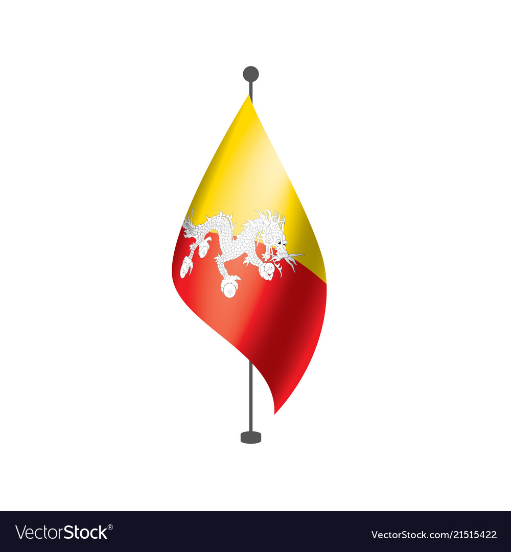 Bhutan flag Royalty Free Vector Image - VectorStock