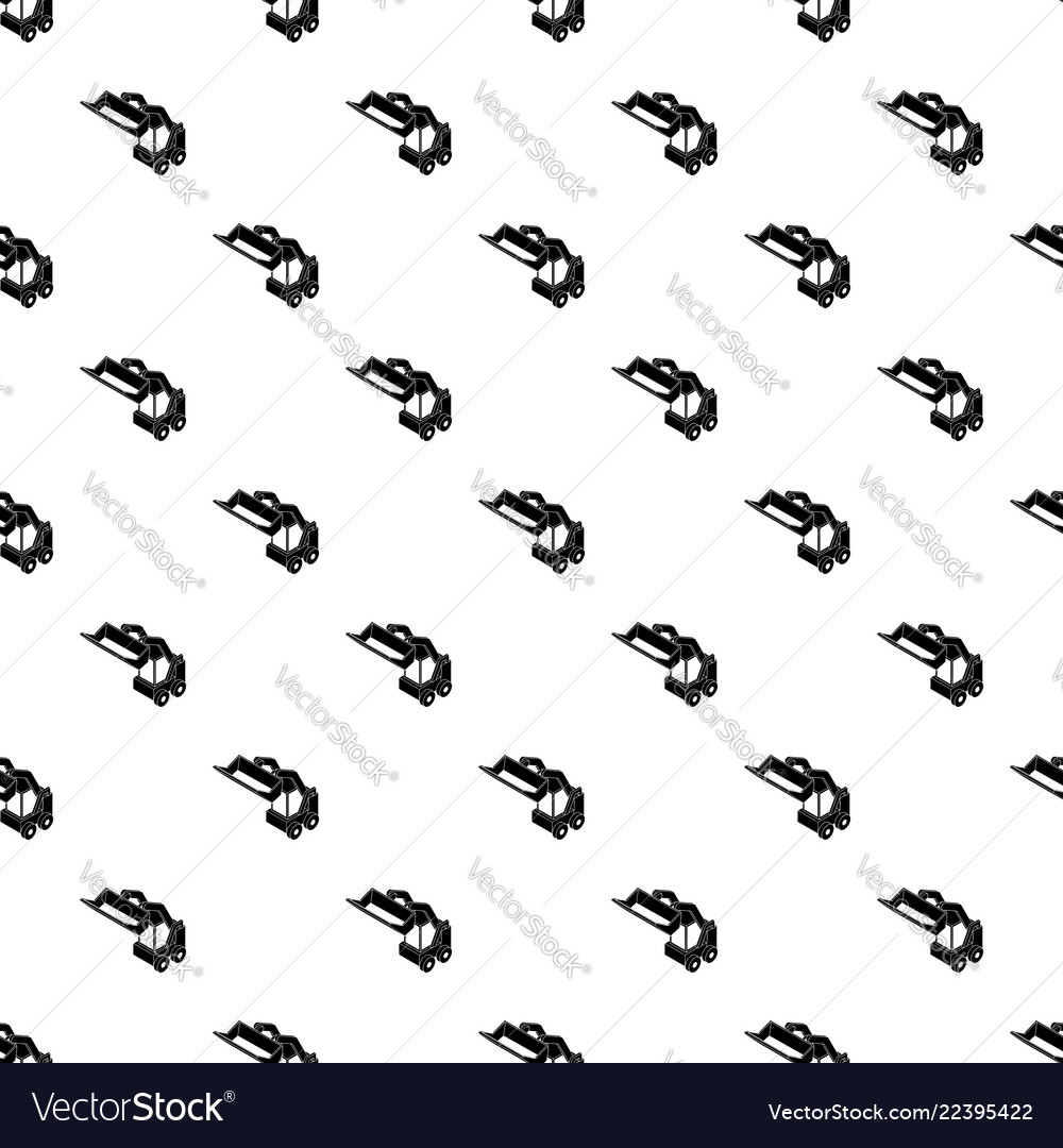 Bobcat machine pattern seamless Royalty Free Vector Image