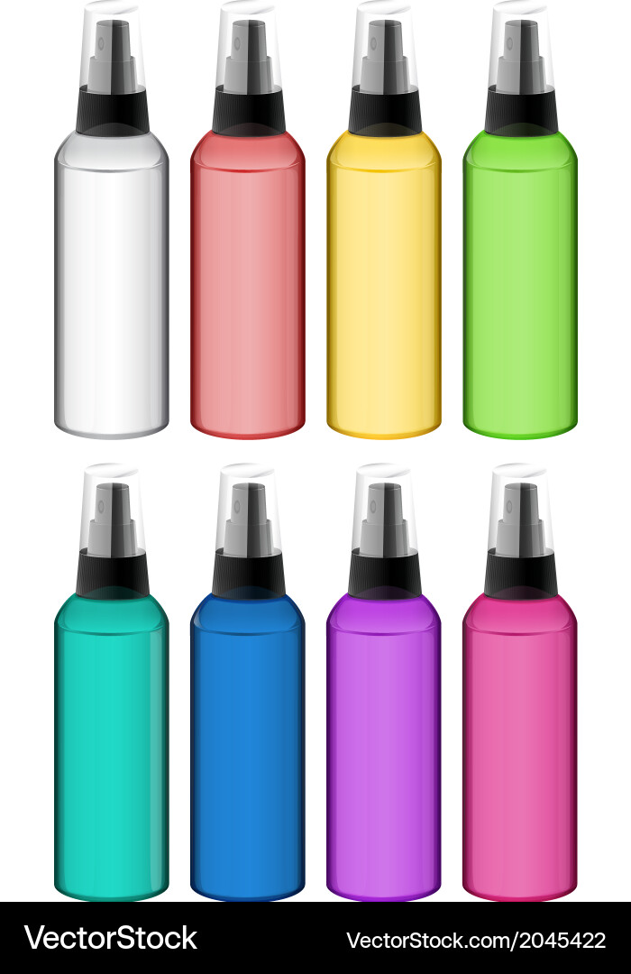 Collection of spray bottles Royalty Free Vector Image