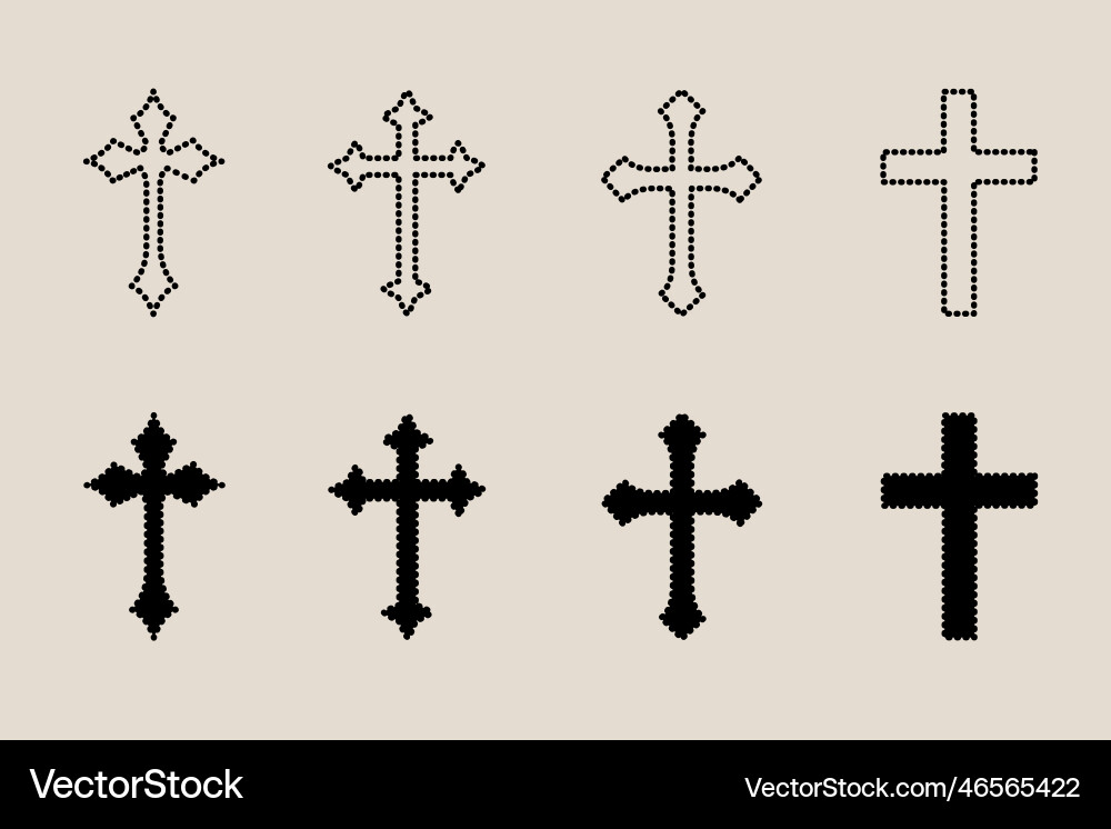 Decorative crucifix religion catholic symbol Vector Image