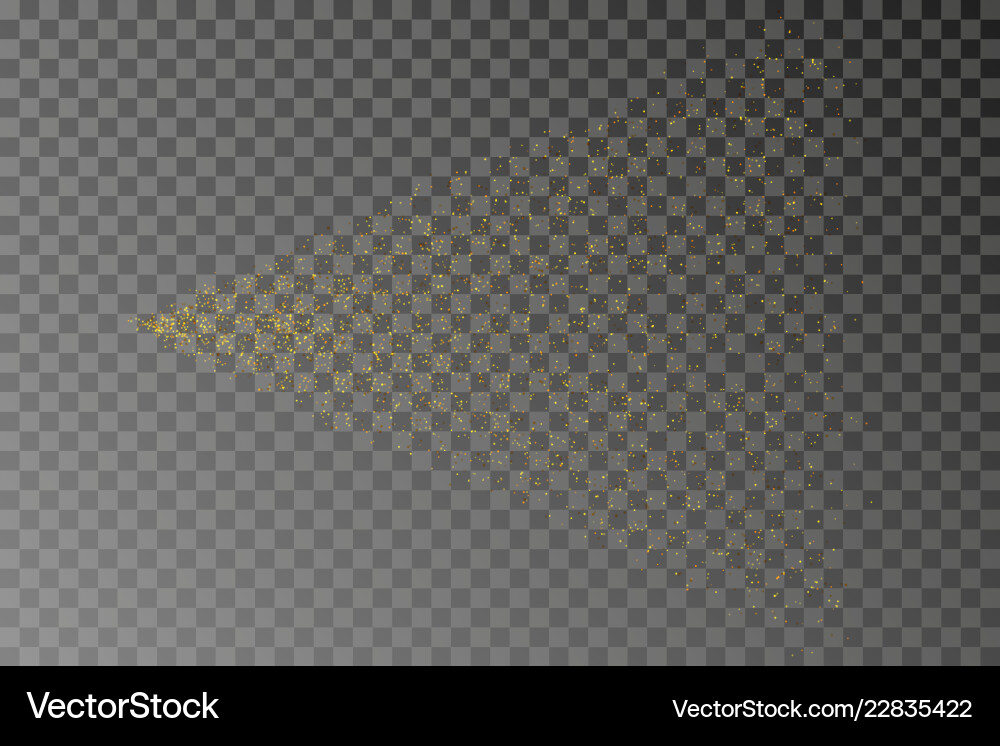 Golden glitter particles isolated glitter Vector Image