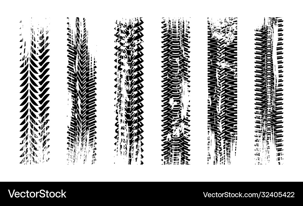 Grunge Tire Tread Vector