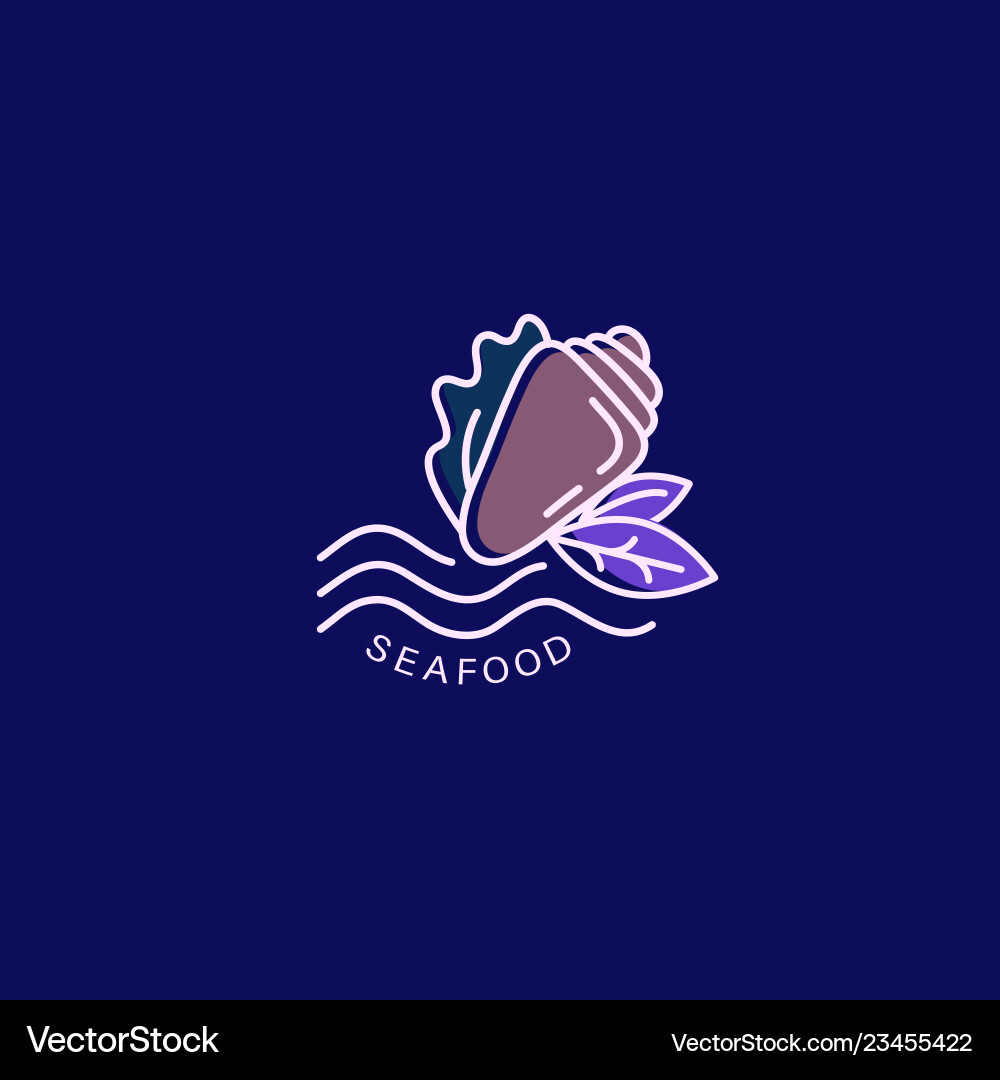 Icon and logo for seafood restaurant Royalty Free Vector