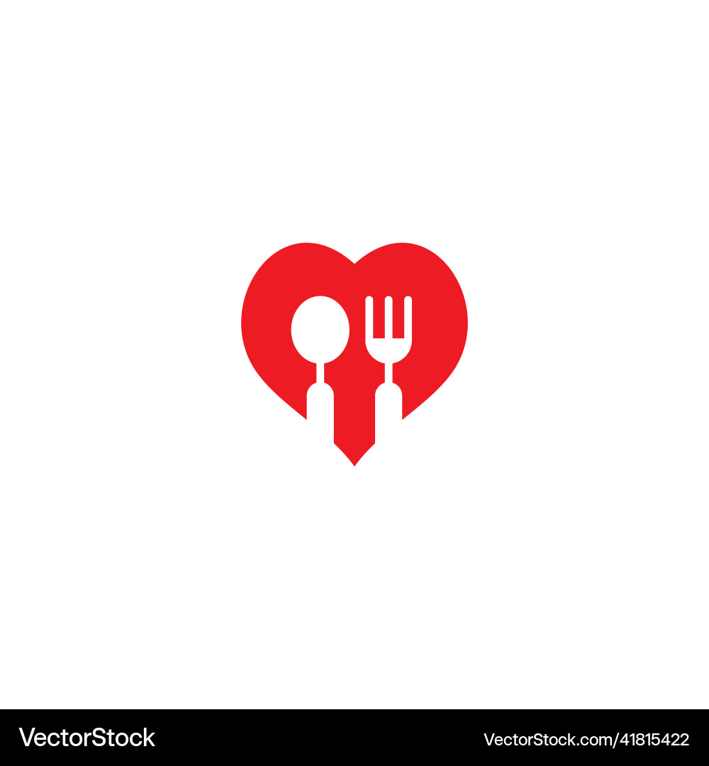 Love food icon logo Royalty Free Vector Image - VectorStock