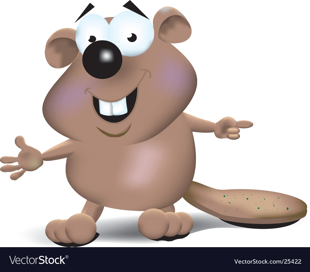 Pointing beaver Royalty Free Vector Image - VectorStock