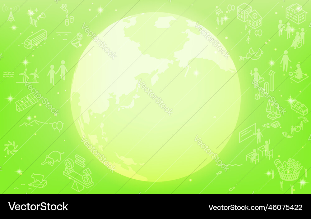 Sdgs green background eco-image with glowing Vector Image