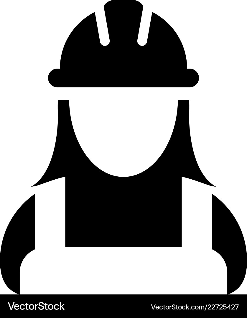 Employee icon female construction worker person Vector Image
