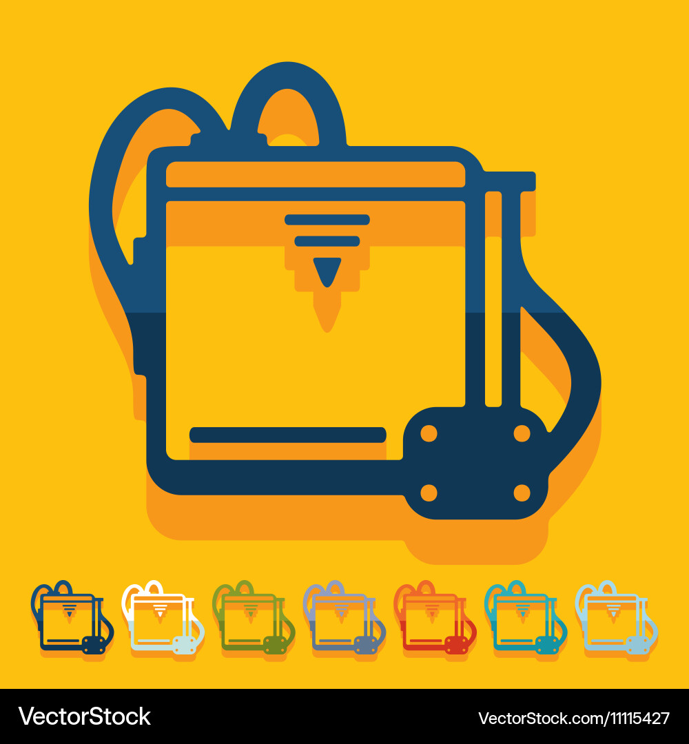 Flat design 3d printer Royalty Free Vector Image