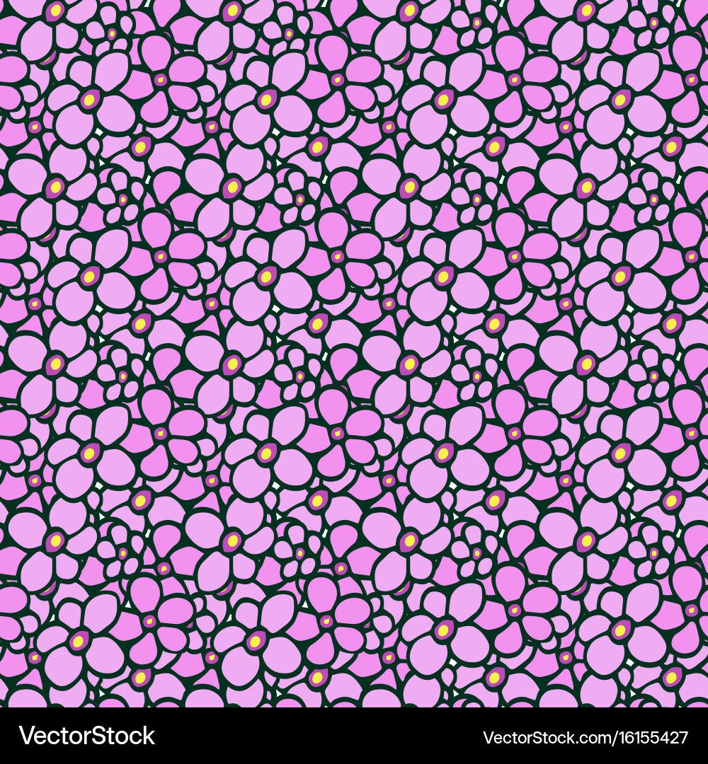 Floral seamless pattern with pink flower Vector Image