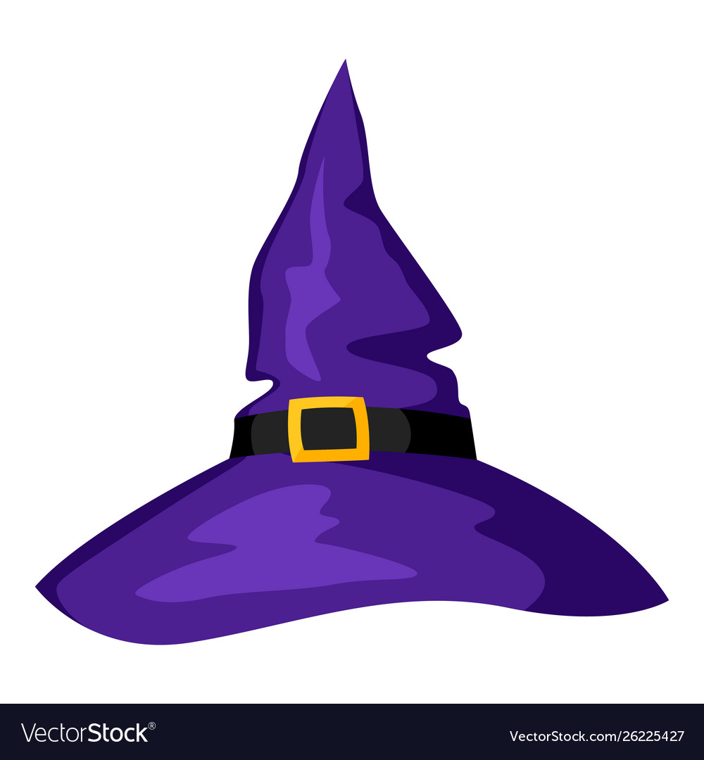 Happy halloween witch hat Royalty Free Vector Image