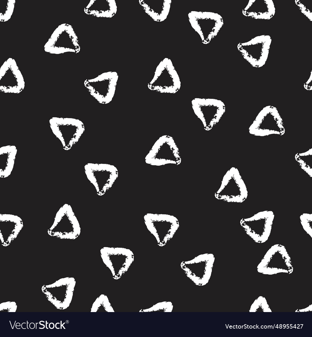 Pattern with hand drawn irregular triangles Vector Image Pattern with hand drawn irregular triangles Vector Image