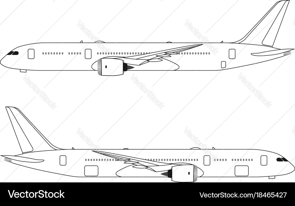 Side view airplane on white background flat Vector Image
