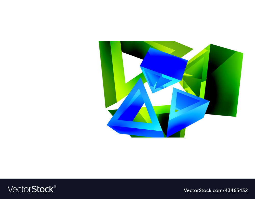 3d triangle abstract background basic shape Vector Image